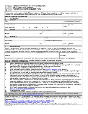Fillable Online Dnr Mo Facility Closure Request Form Form MO 780 2512