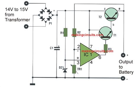 12 Volt Battery Charger Circuit Diagram With Auto Cut Off