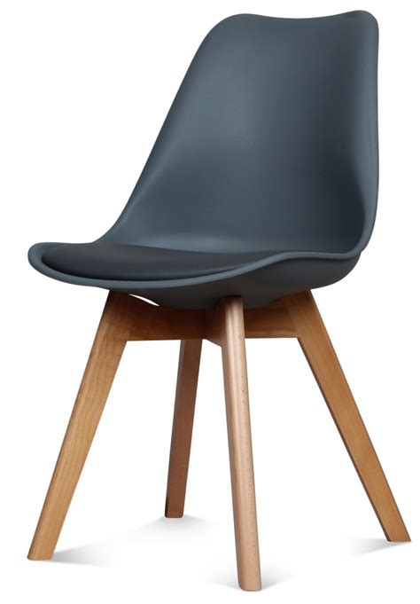 Chaise Scandinave Gris Anthracite Keny Lot De 2 LesTendances Fr