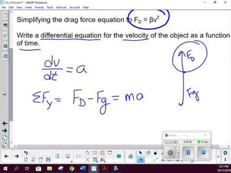 Differential Equation For Drag Force YouTube