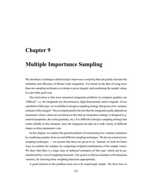 chapter 9 multiple importance sampling