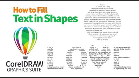 How To Fill Text In Shapes In Corel Draw Corel Draw Tutorials Best