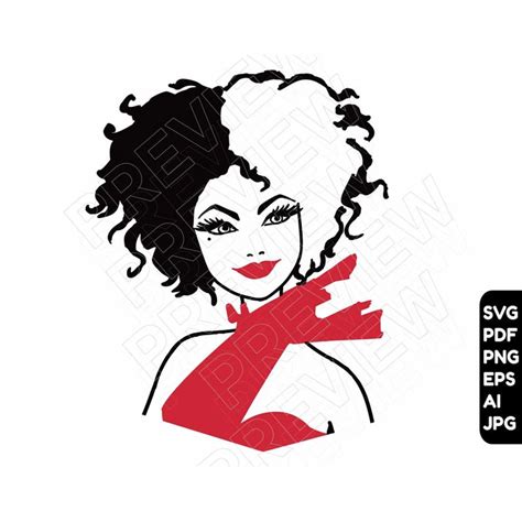 Cruella Svg Villain Cartoon Pdf Png Clipart Cut File Layer Inspire