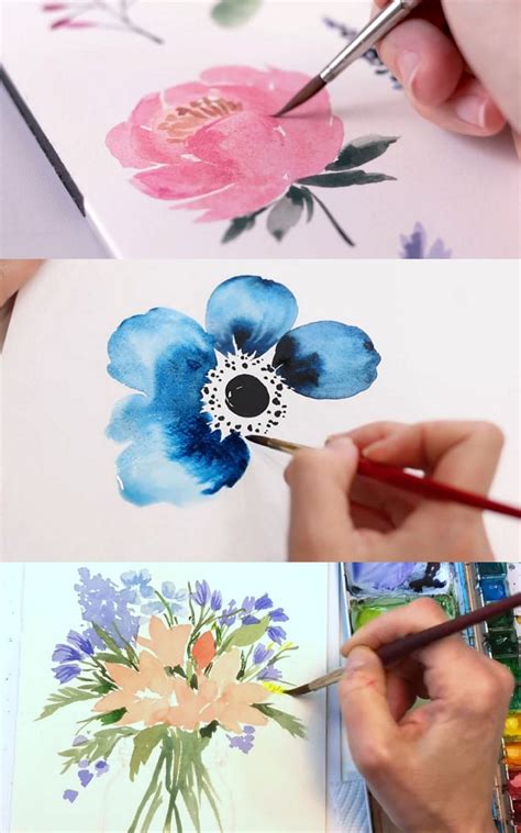 20 Best Watercolor Flowers Tutorials Videos A Piece Of Rainbow