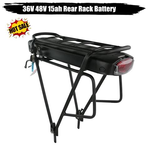 New 36V 48V 13ah 17ah 15ah Rear Rack Battery Pack Electric Bike Lithium