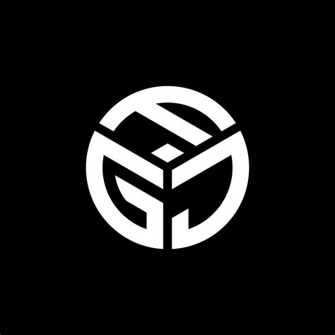 diseño de logotipo de letra fgj sobre fondo negro concepto de logotipo