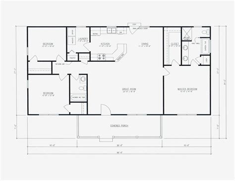 3 Bedroom 2 Bath House Plan Floor Plan Great Layout 1500 Sq Ft The