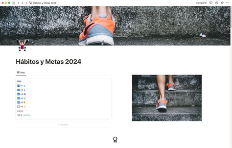 Plantilla Notion para Hábitos como Objetivos y Metas Talento Digital