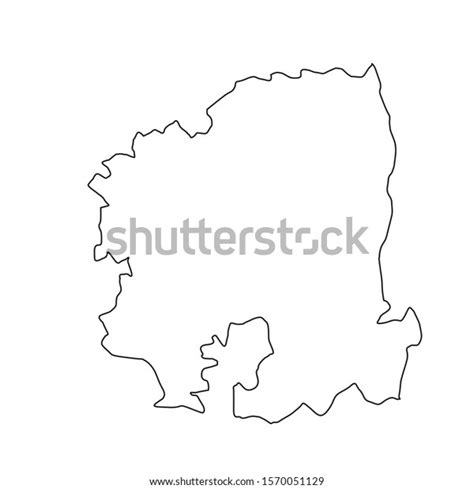 North Gyeongsang South Korea Region Map Stock Vector Royalty Free