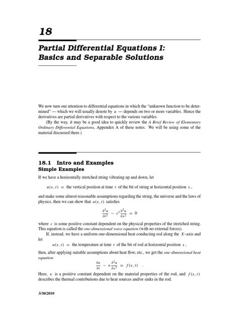 partial differential equations i basics and separable solutions pdf partial differential