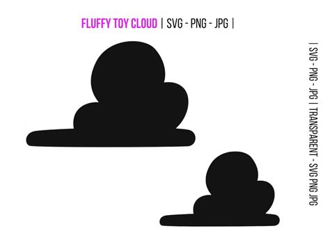 Toy story nubes SVG silueta de nube de dibujos animados nube Etsy México