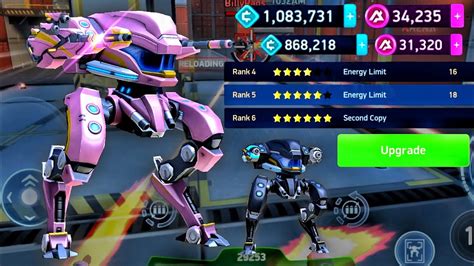 Mech Arena Robot ShowdownZephyr Rank Upgrade Longarm Railgun