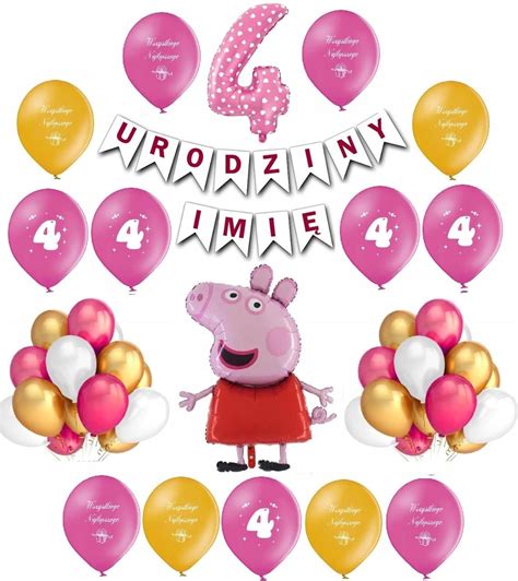Grabo Zestaw Urodziny Winka Peppa Balony Baner Imi Ceny I Opinie