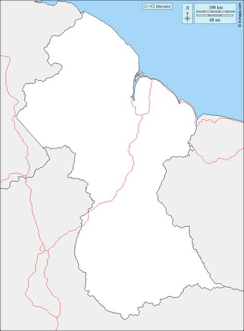 Guyana Free Map Free Blank Map Free Outline Map Free Base Map