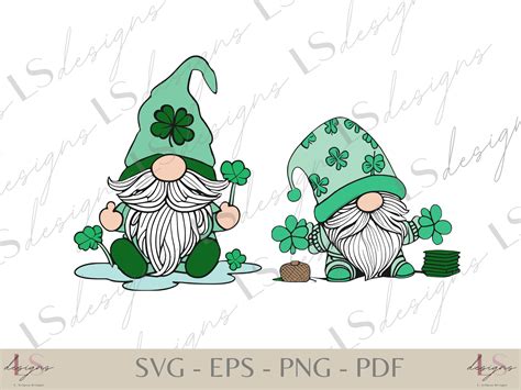 St Patrick S Day Gnome SVG Bundle Saint Patrick Gnome Cuttable Design