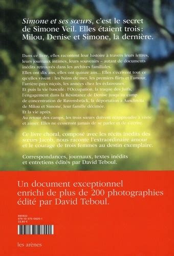 Simone Et Ses Soeurs Simone Veil Livres Furet Du Nord
