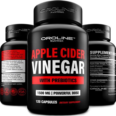 Amazon Cápsulas de vinagre de sidra de manzana orgánicas 120