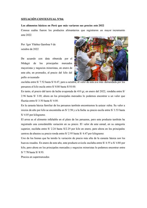 Situacion 4 y 5 pensamiento logico SITUACIÓN CONTEXTUAL N04 Los
