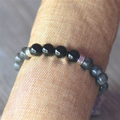 Bracelets Confiance Et Patience En Pierre Naturelle D Onyx Et De