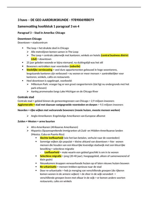 Samenvatting Aardrijkskunde De Geo 3 Havo Hoofdstuk 1 Paragraaf 3 En