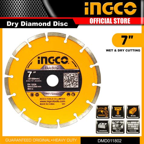 Ingco DMD011802 7 Wet And Dry Diamond Cutting Disc Ø180mm IHT Lazada PH