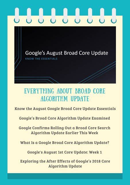 Everything About Broad Core Algorithm Update