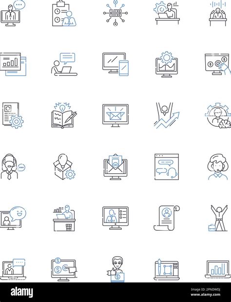 Operational Enterprise Line Icons Collection Efficiency Effectiveness