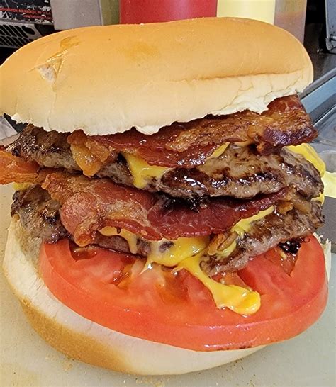Homemade Double Bacon Cheeseburger With Extra Bacon R Food