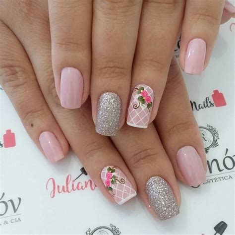 Pink Nail Art Floral Nails Pink Nails Gorgeous Nails Love Nails