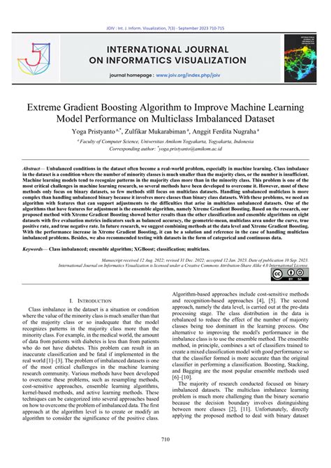 pdf extreme gradient boosting algorithm to improve machine learning model performance on