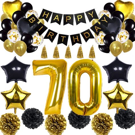 Buy 70th Birthday Decorations Balloon Banner Happy Birthday Banner