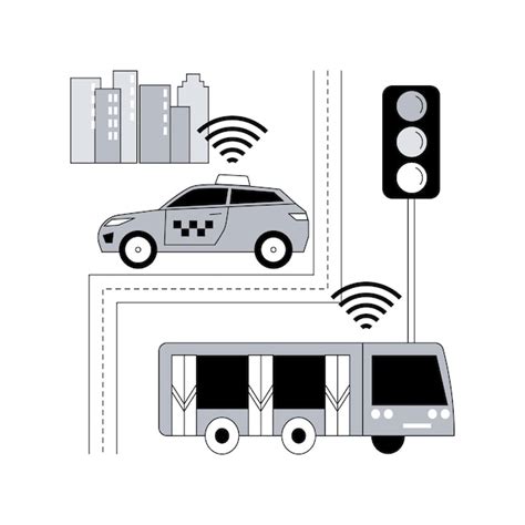 Ilustración de vector de concepto abstracto de sistema de transporte