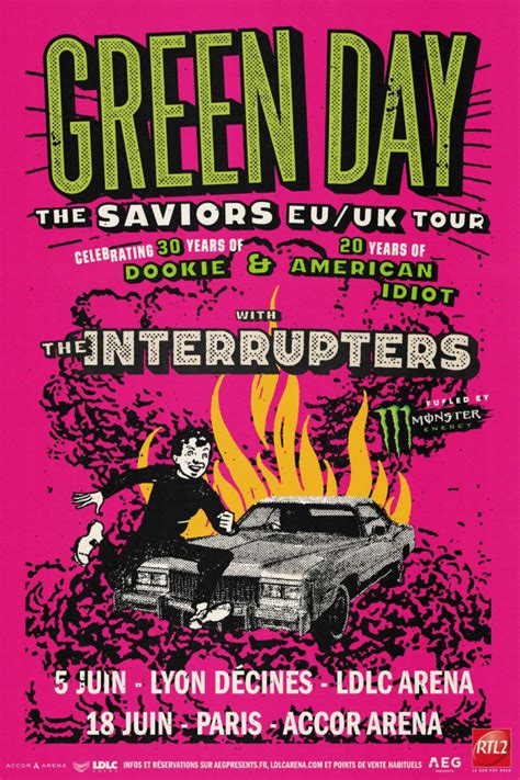 Green Day en concert à l Accor Arena de Paris en juin 2024