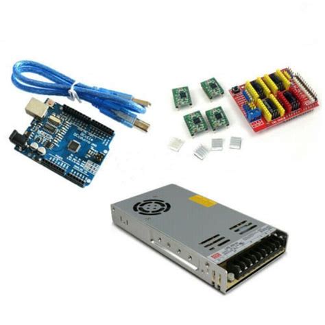 Grbl Controller Bundle With Uno R Cnc Shield Power Supply