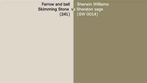 Farrow And Ball Skimming Stone 241 Vs Sherwin Williams Sheraton Sage