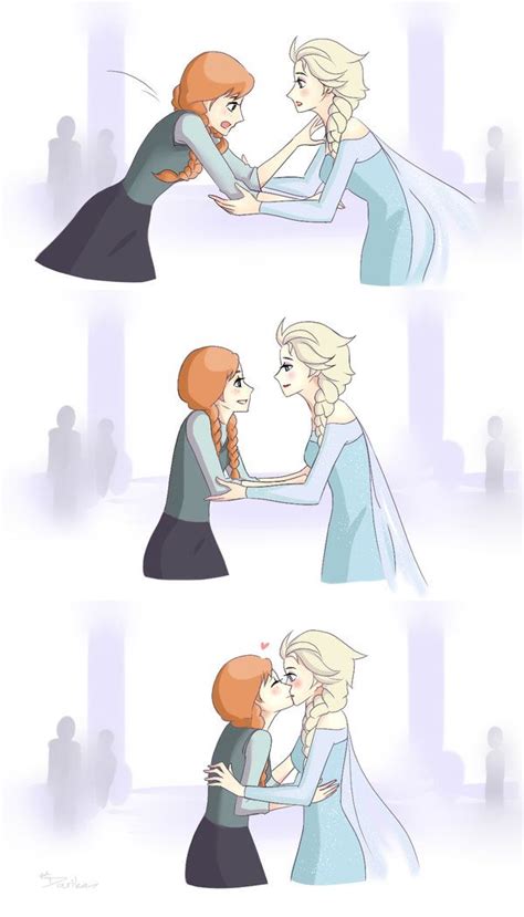 Deviantart Elsa Love You Frozen Elsa X Anna Yuri By Darikaart