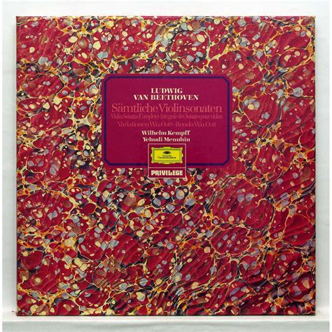 Beethoven Complete Violin Sonatas By Yehudi Menuhin Wilhelm Kempff
