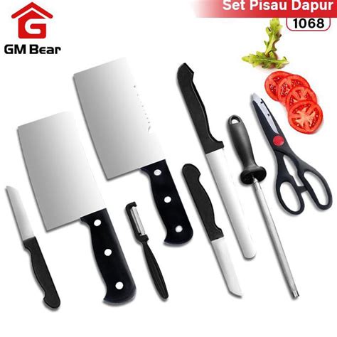 Jual GM Bear Set Pisau Dapur Isi 8 Pcs 1068 Pisau Set 8 Pcs Shopee