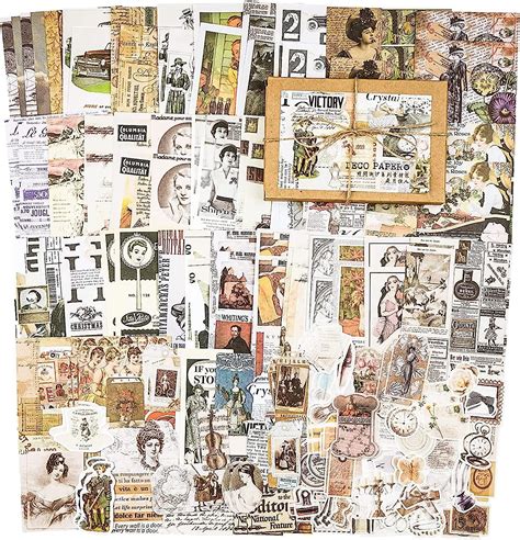 200 Stück Scrapbooking Sticker Set Vintage Washi Aufkleber