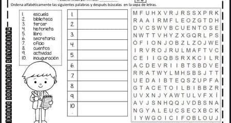Ordena Alfab Ticamente Las Siguientes Palabras Y Despu S B Scalas En La