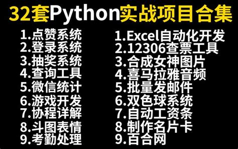 32个python练手项目列表，学完立马成大神 知乎