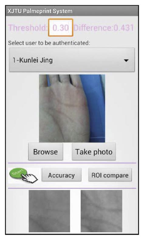 palmprint authentication interfaces 2 a intraclass roi comparison download scientific