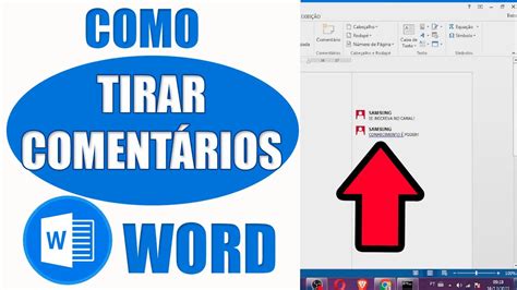 Ocultar ou TIRAR Comentários do Word COMPLETO YouTube