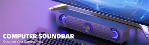 Smalody Soundbar Usb Soundbar Gaming Lautsprecher Mit Coolen Led