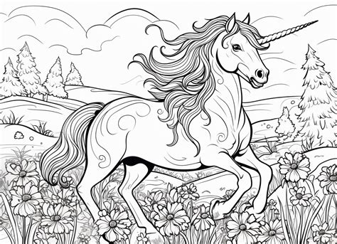 Единорог Unicorn Раскраска для детей 21 разукрашка