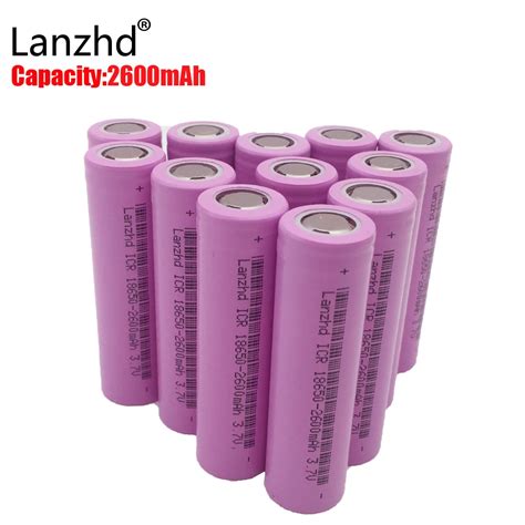 12pcs 18650 Rechargeable Battery 3 7V 2600mAh Rechargeable Li Ion