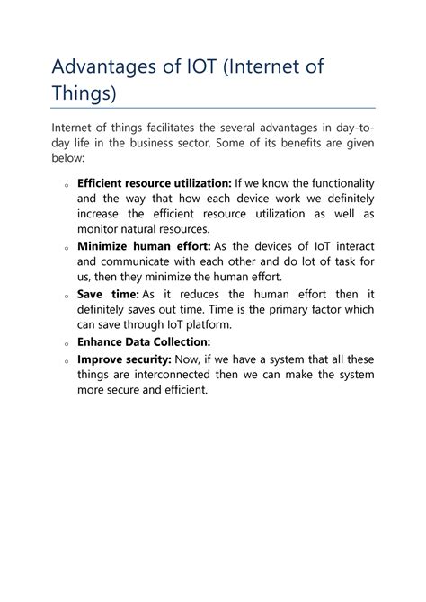 Advantages And Disadvantages Of IOT Advantages Of IOT Internet Of