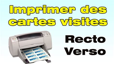 Comment Imprimer Une Carte De Visite Recto Verso YouTube