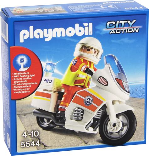 Playmobil Emergency Motorcycle With Light Playset Building Sets