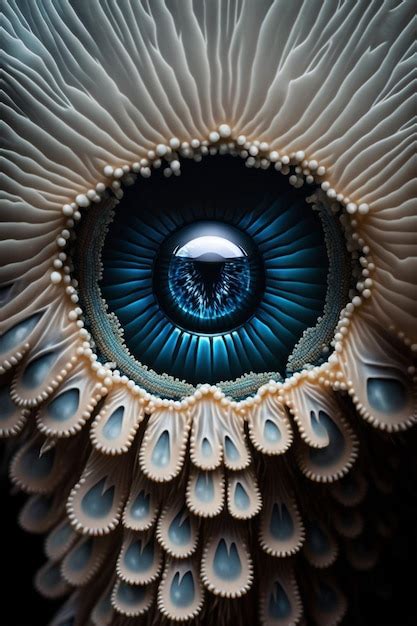 Premium AI Image A Close Up Of Blue Eye Looking At The Camera